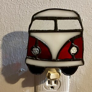 VW Bus Stained Glass Nightlight Handcrafted-free SHIPPING - Etsy
