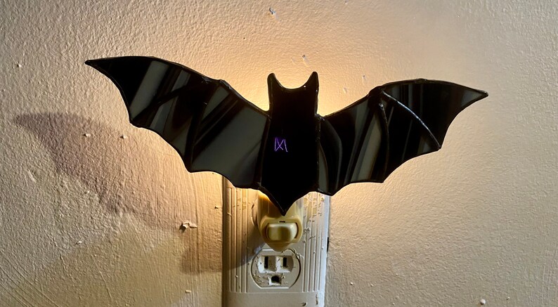 Stained Glass Bat Nightlight: Halloween Decor - Etsy