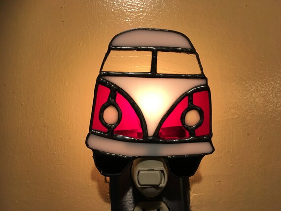 VW Bus Stained glass Nightlight Handcrafted-FREE SHIPPING | Etsy