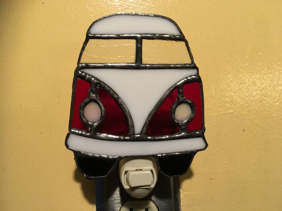 VW Bus Stained glass Nightlight Handcrafted-FREE SHIPPING | Etsy
