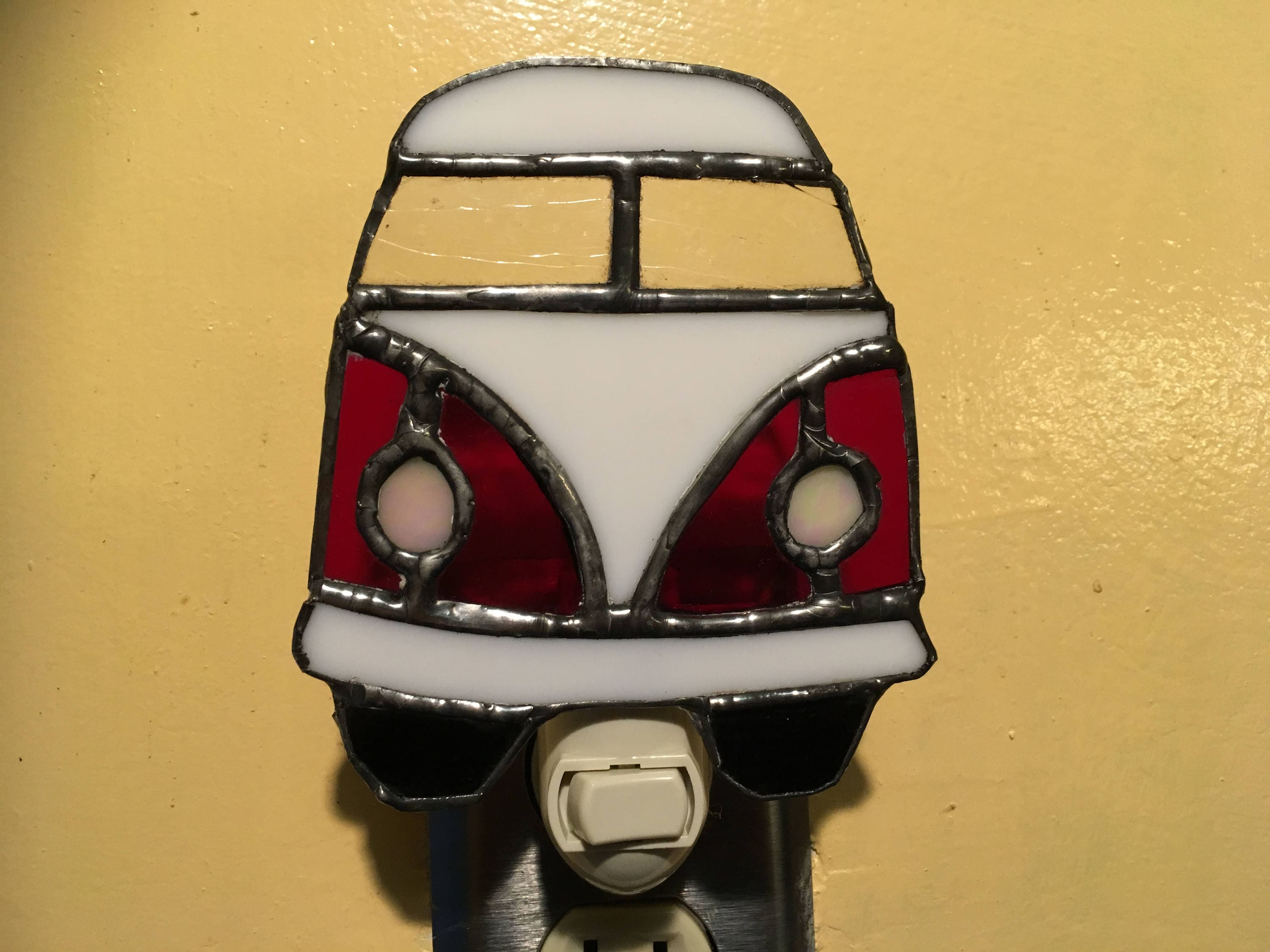 VW Bus Stained glass Nightlight Handcrafted-FREE SHIPPING | Etsy