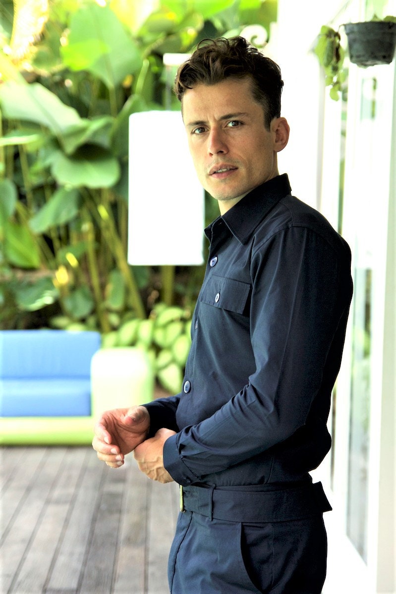 BERLIN Navy Blue - Jumpsuit for Men, Designer Jumpsuit, Onesie Men ...