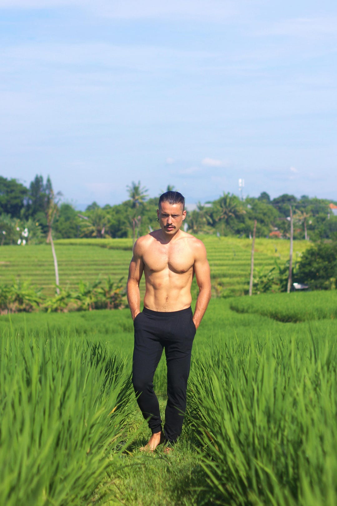 MELBOURNE - Men's Natural Cotton Yoga Pants: Flexible Movement Tights ...