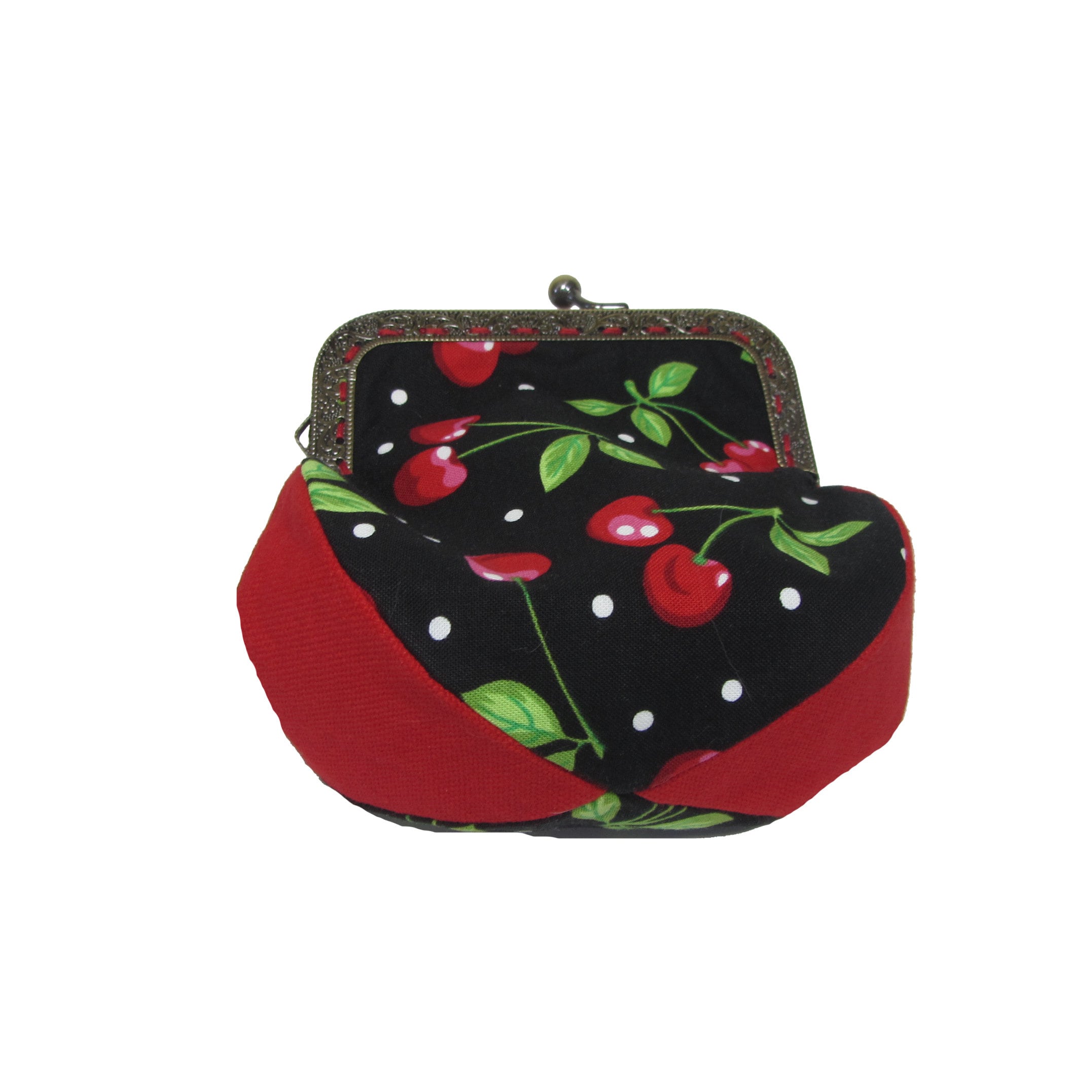 Red Cherry and White Polka Dots Vintage Style Coin Purse With - Etsy