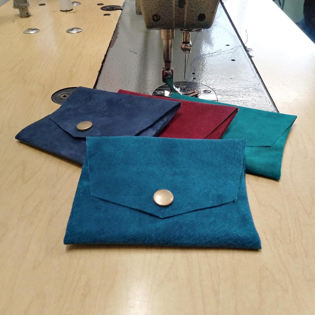 New Version! Feminine and Chic Suede Wallet. Possibility Put 6 Cards or ...
