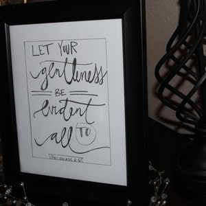 Let Your Gentleness Be Evident Philippians 4:5 - Etsy