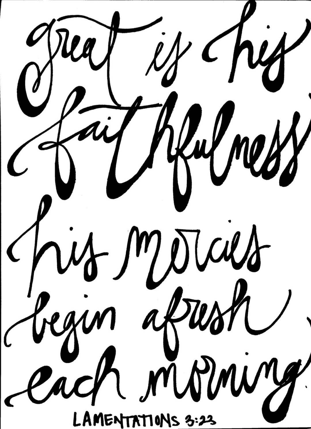 Great is Thy Faithfulness Lamentations 3:23 Downloadable/printable JPEG ...