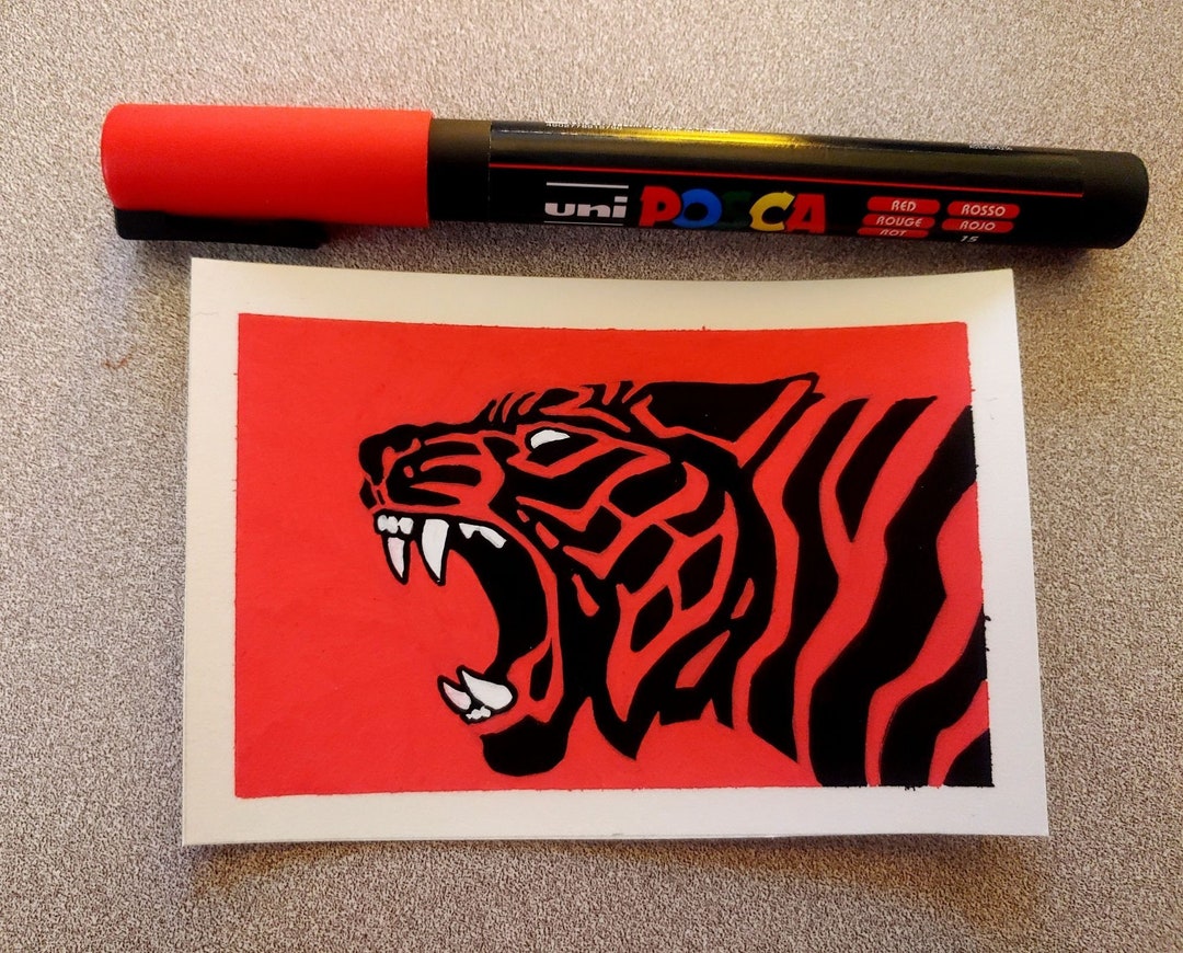 Silhouette Tiger Roar Posca Mini - Etsy