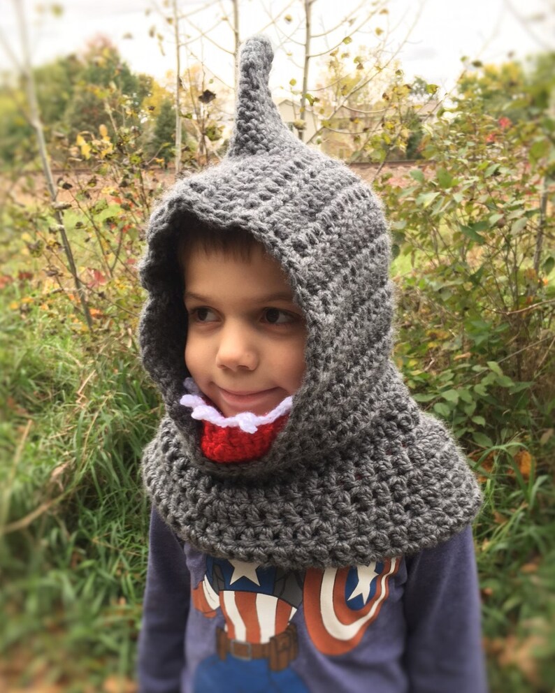 Kids Shark Hood Animal Hat - Etsy