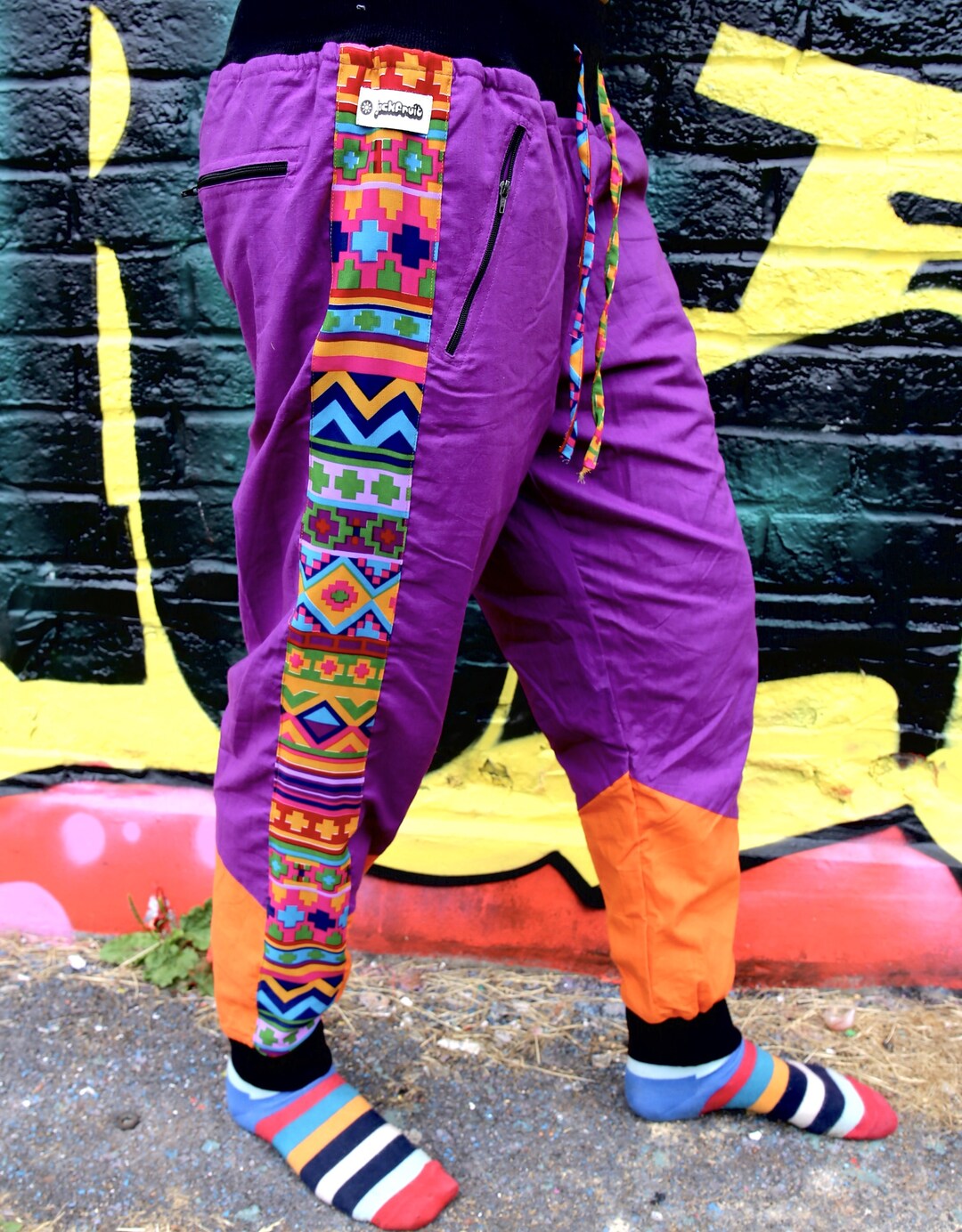 JACKFRUIT Reversible Shell Suit Pants - Tetris - Unisex - Aztec ...