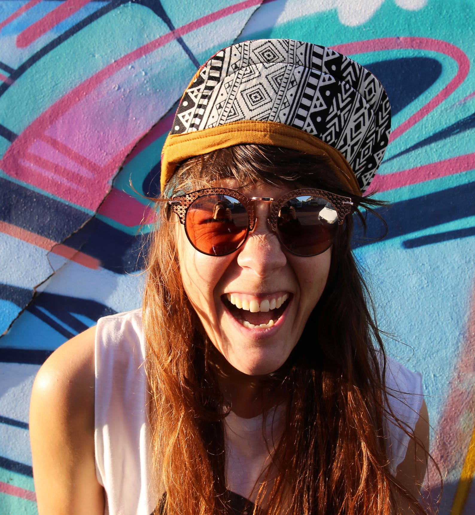 JACKFRUIT Hula Hat Mustard Reversible Cotton Aztec Crazy - Etsy