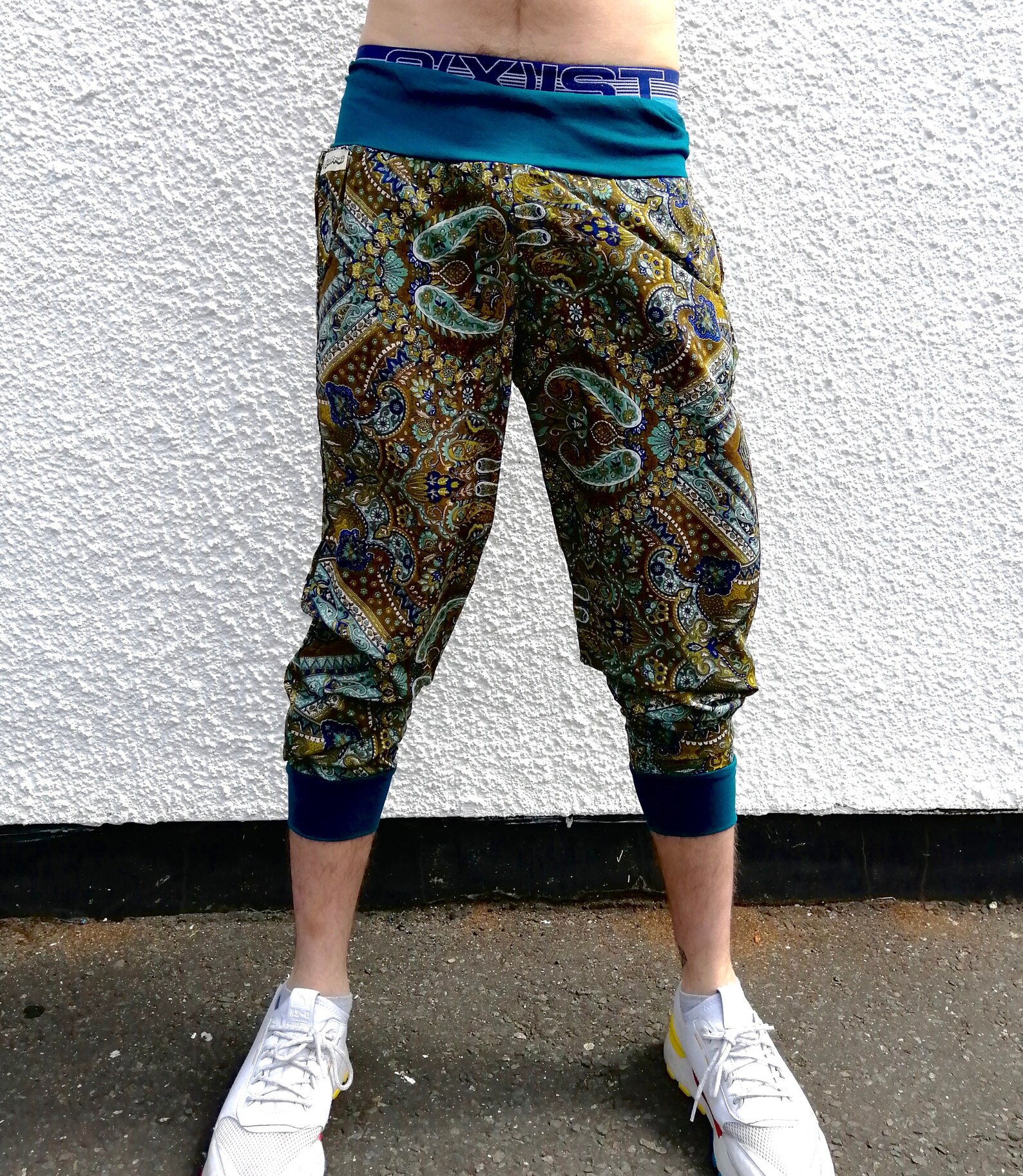 JACKFRUIT Papaya Pants - Paisley Green - Unisex Crazy Pattern Festival ...