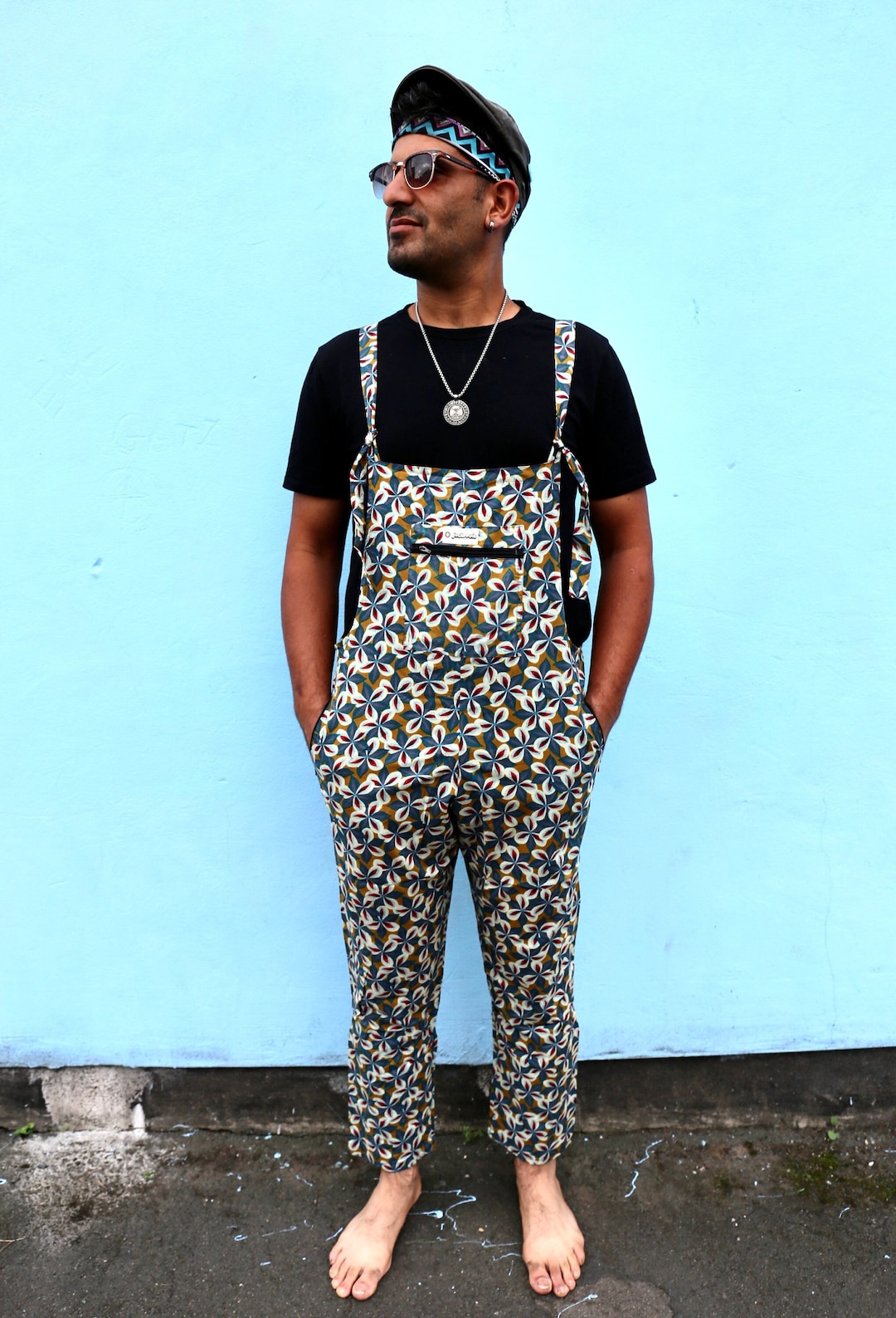 JACKFRUIT Dungarees - Flower Power - 80s Fresh Prince Adult Bohemian ...