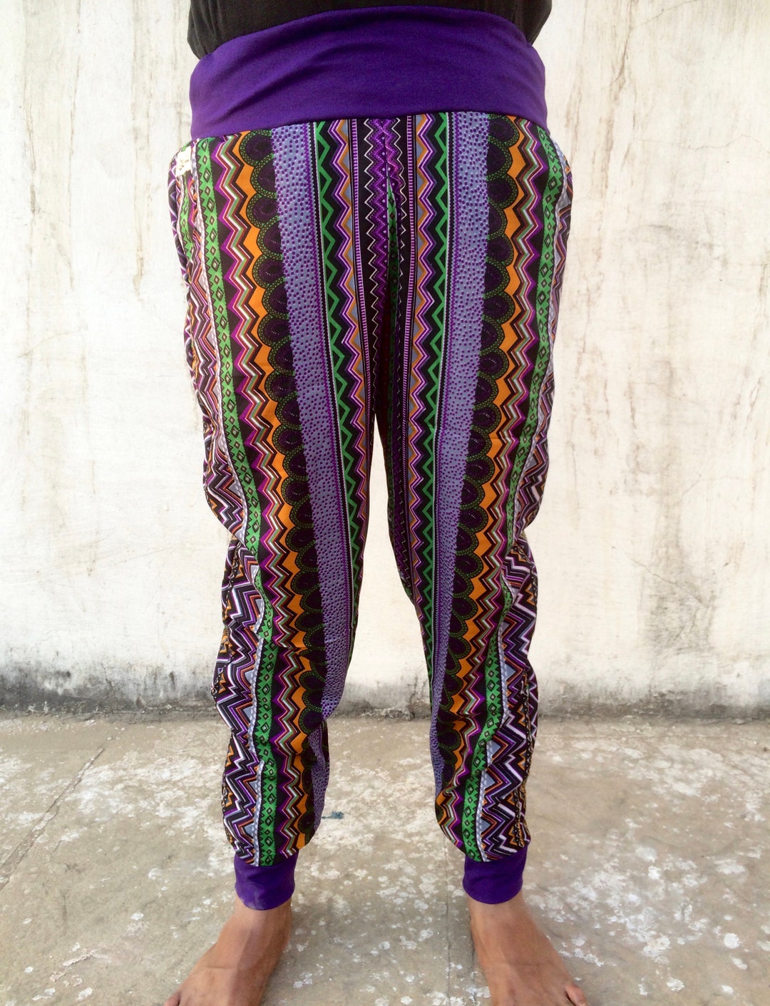 JACKFRUIT Papaya Pants - Jungle Fever Purple - Unisex Crazy Pattern ...