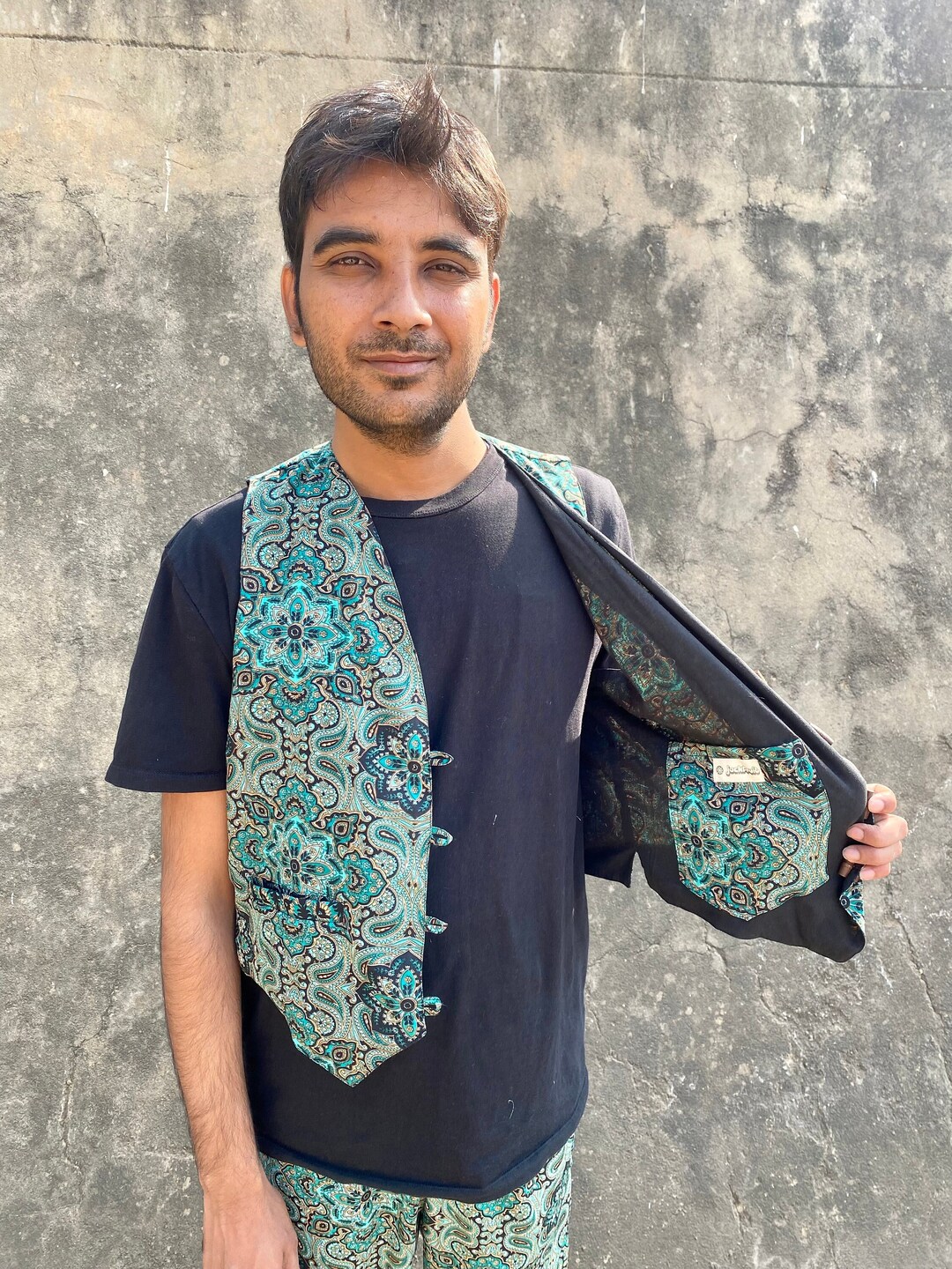 JACKFRUIT Reversible Waistcoat (men & Women) - Whirly Gig - Aztec ...