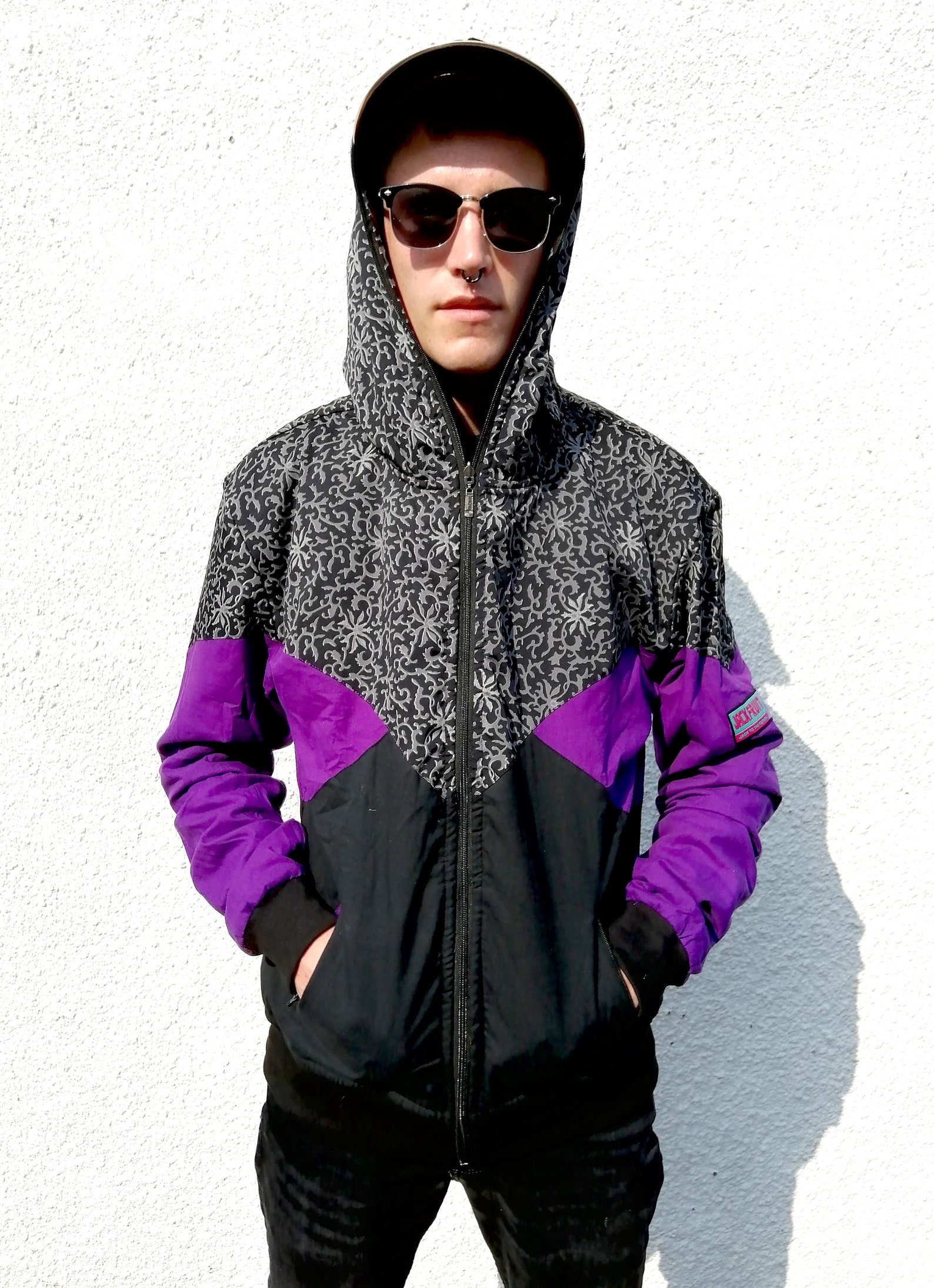 Red Velvet Shell Suit Hoodie 90s Streetwear Burning Man - Etsy