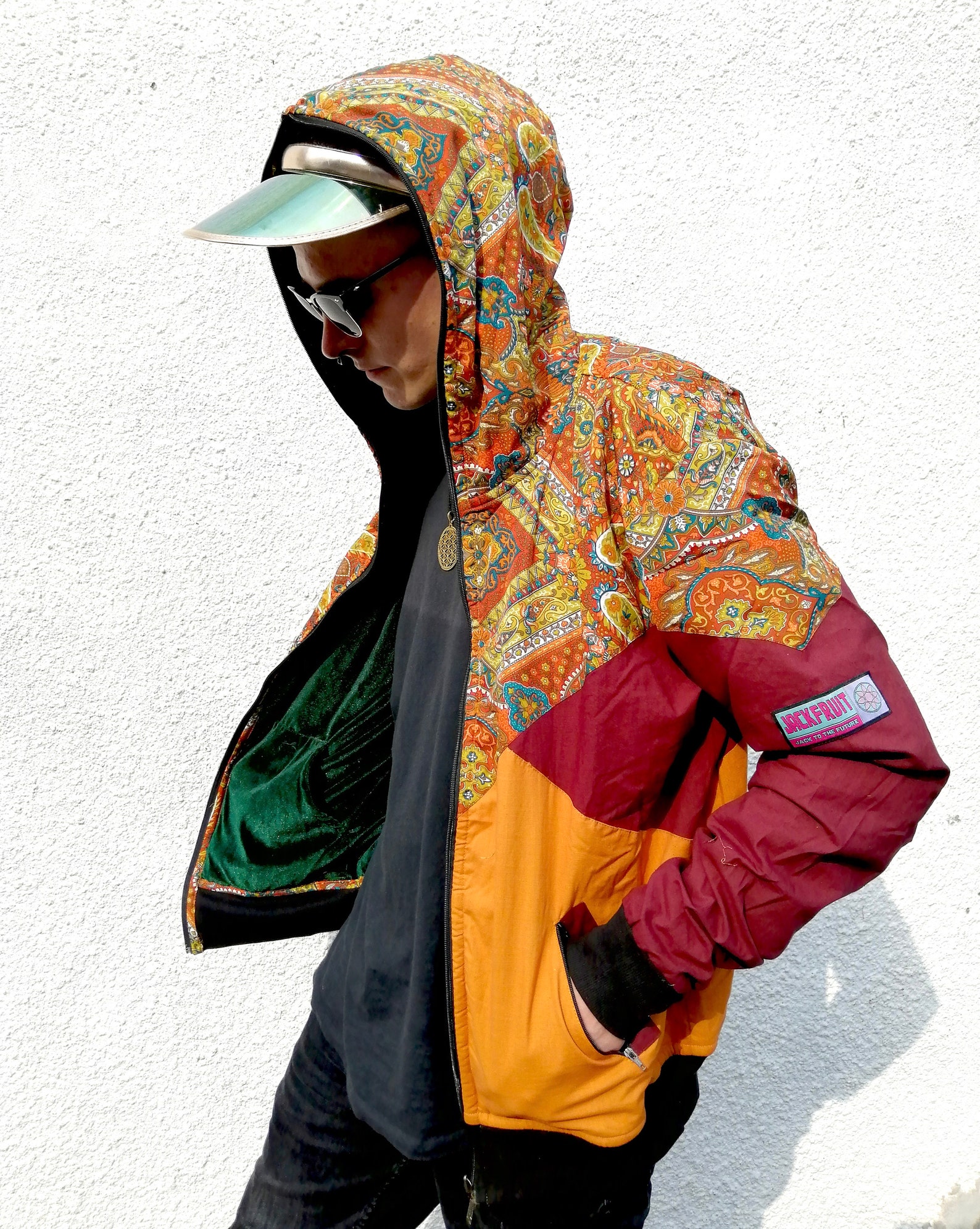 Green Velvet Shell Suit Hoodie Burning Man Festival Clothing | Etsy