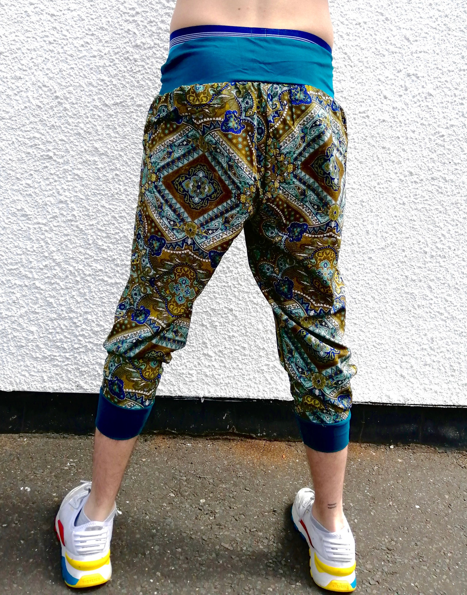 JACKFRUIT Papaya Pants - Paisley Green - Unisex Crazy Pattern Festival ...