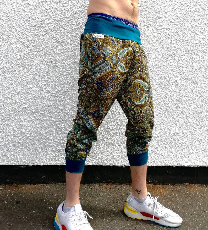 JACKFRUIT Papaya Pants - Paisley Green - Unisex Crazy Pattern Festival ...