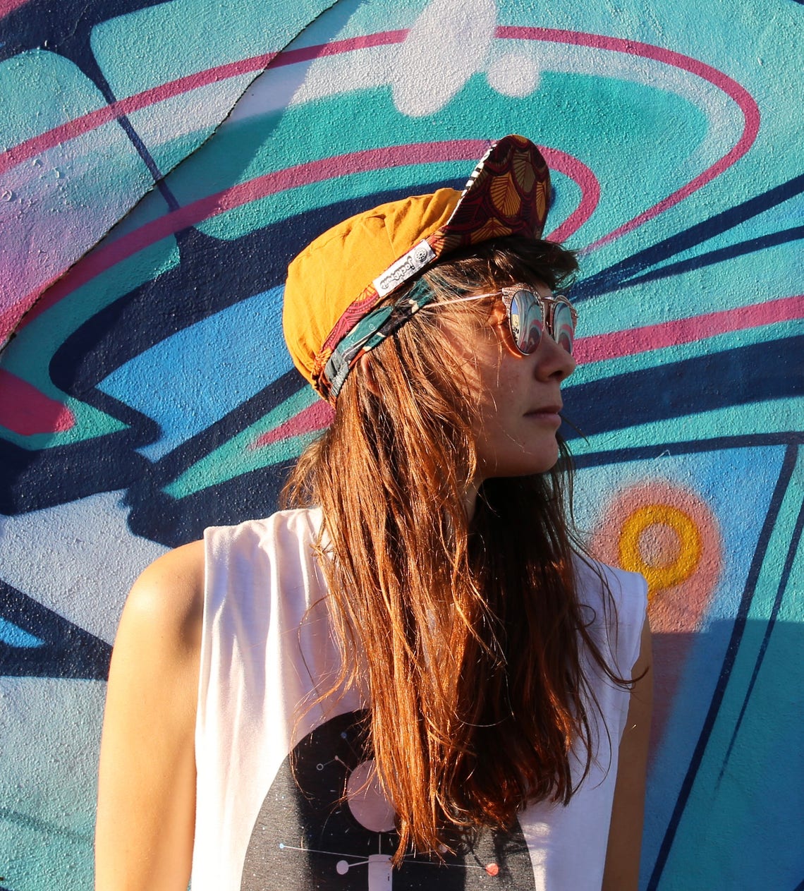 JACKFRUIT Hula Hat Mustard Reversible Cotton Aztec Crazy - Etsy