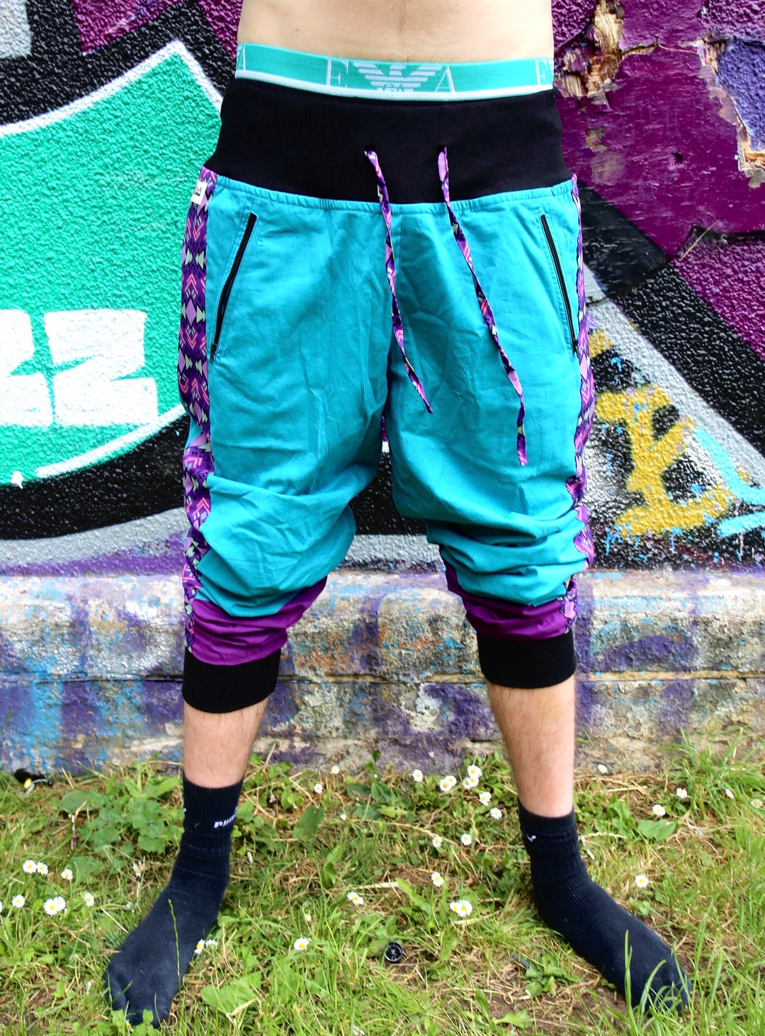 JACKFRUIT Reversible Shell Suit Pants - Space Invaders - Unisex - 80s ...