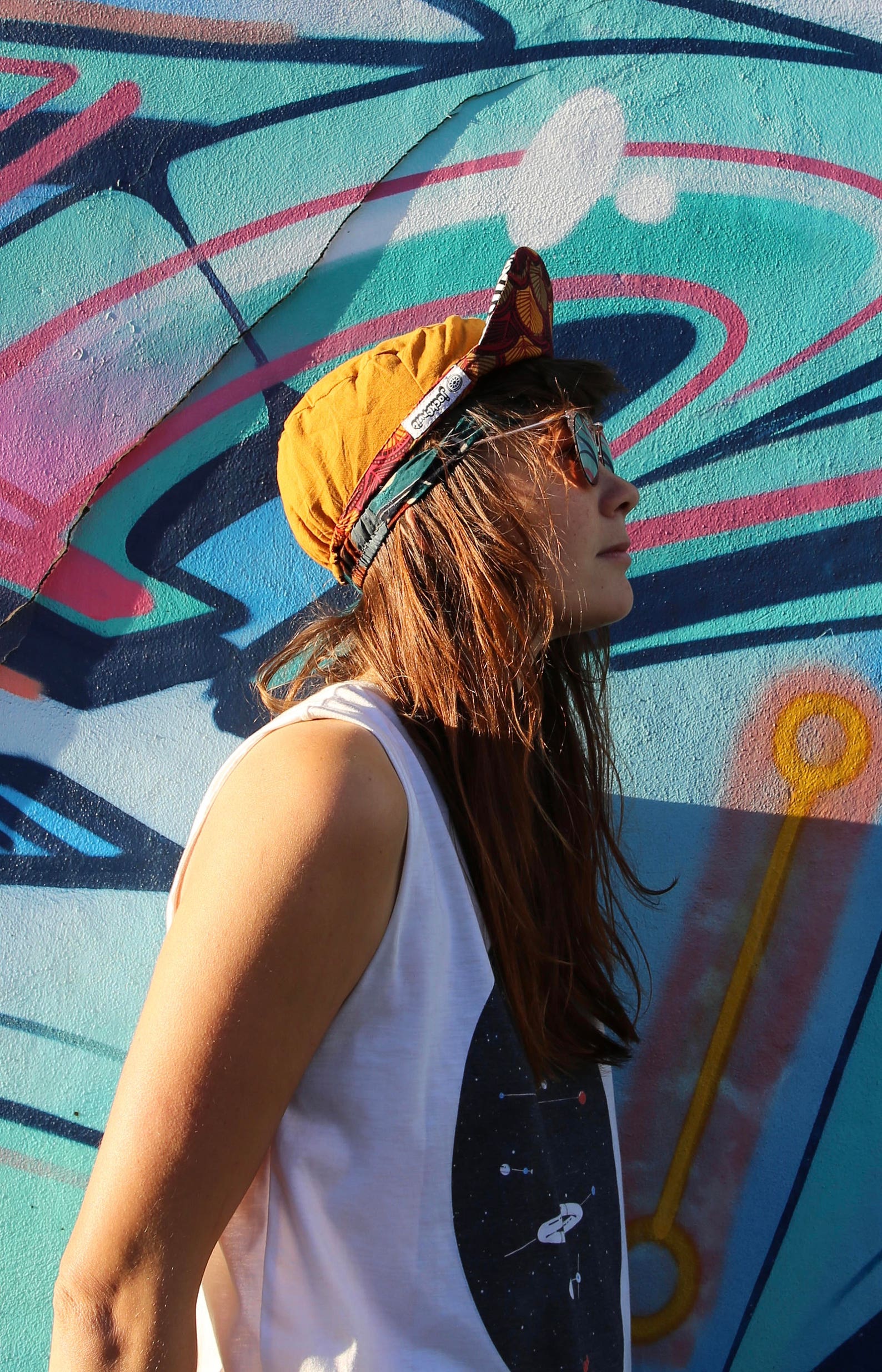 JACKFRUIT Hula Hat Mustard Reversible Cotton Aztec Crazy - Etsy