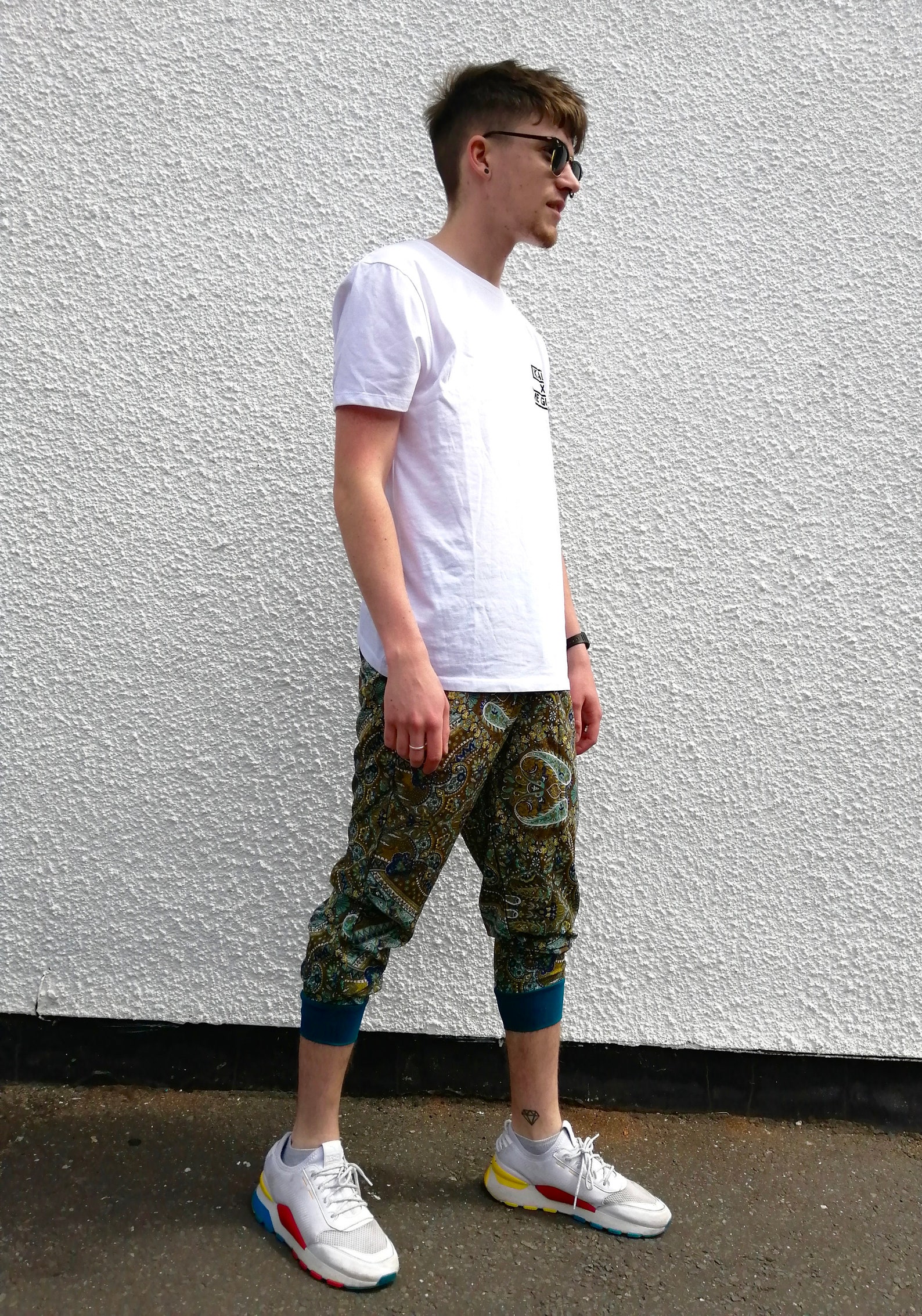 JACKFRUIT Papaya Pants - Paisley Green - Unisex Crazy Pattern Festival ...