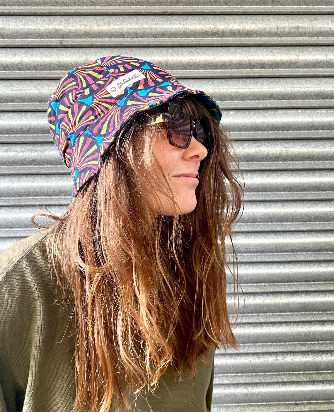 JACKFRUIT Hula Hat - Bucket Hat - Peacock - Reversible 80s Cap Aztec ...