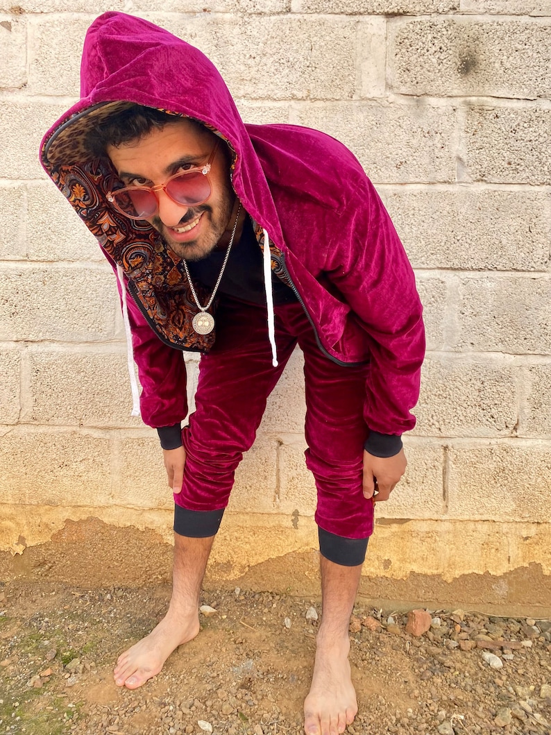 JACKFRUIT Reversible Velvet Loungers - Fuchsia - Pimp Velour Tracksuit ...