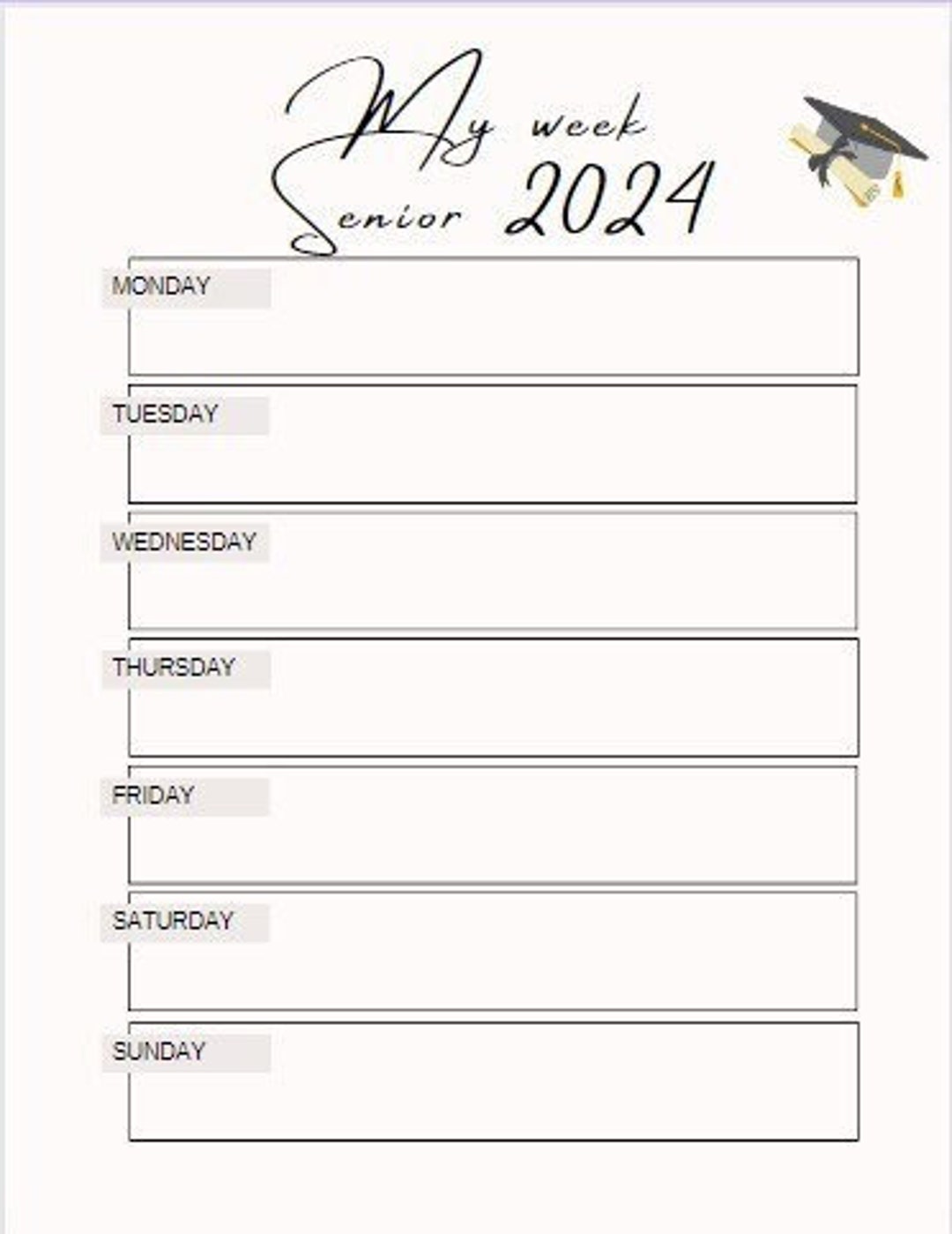 Senior Year Journal/planner With Photo Page - Etsy