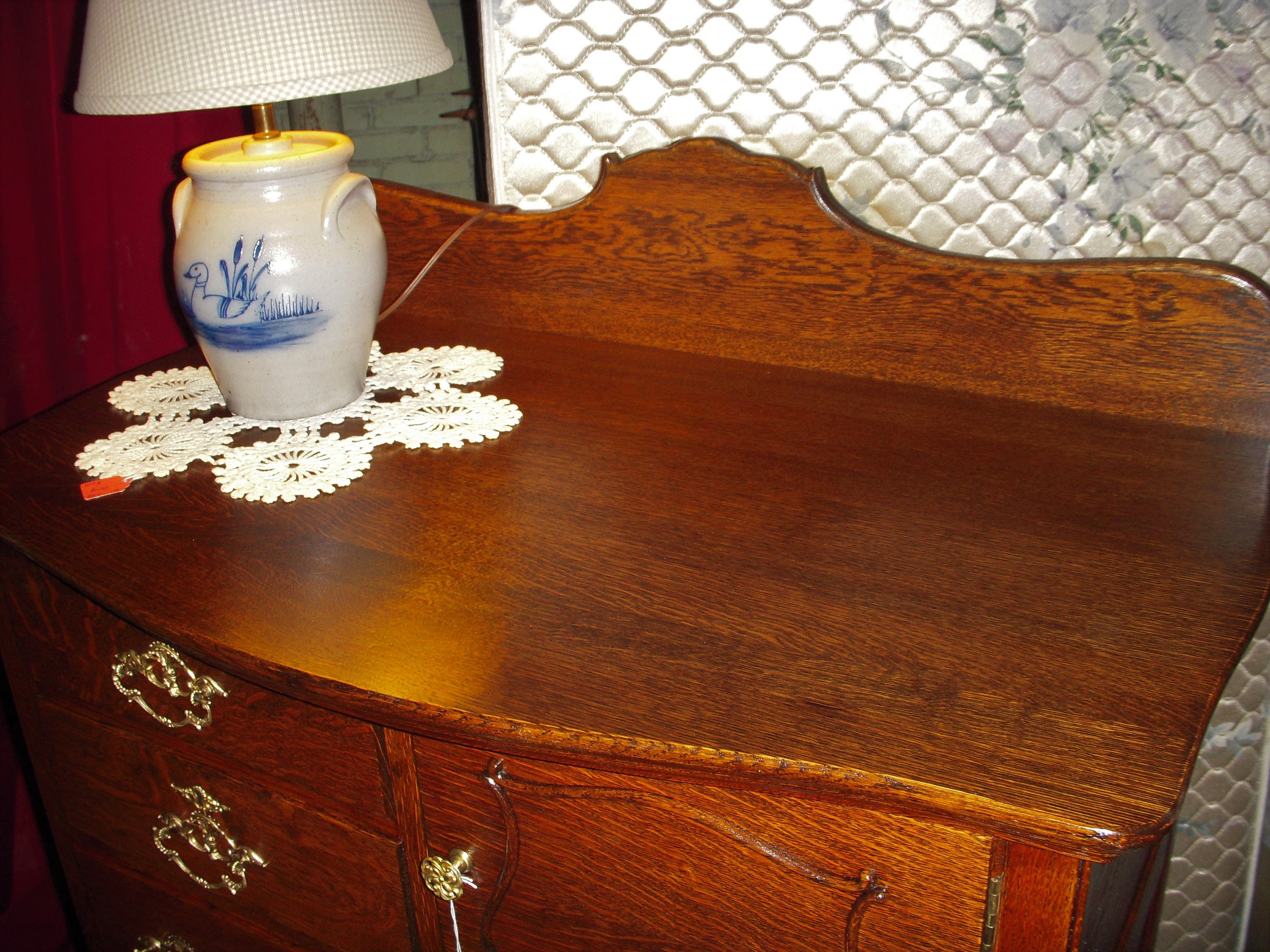 Antique Oak Highboy Dresser 6 Drawer & Hatbox 1900's Refinished Buyer ...