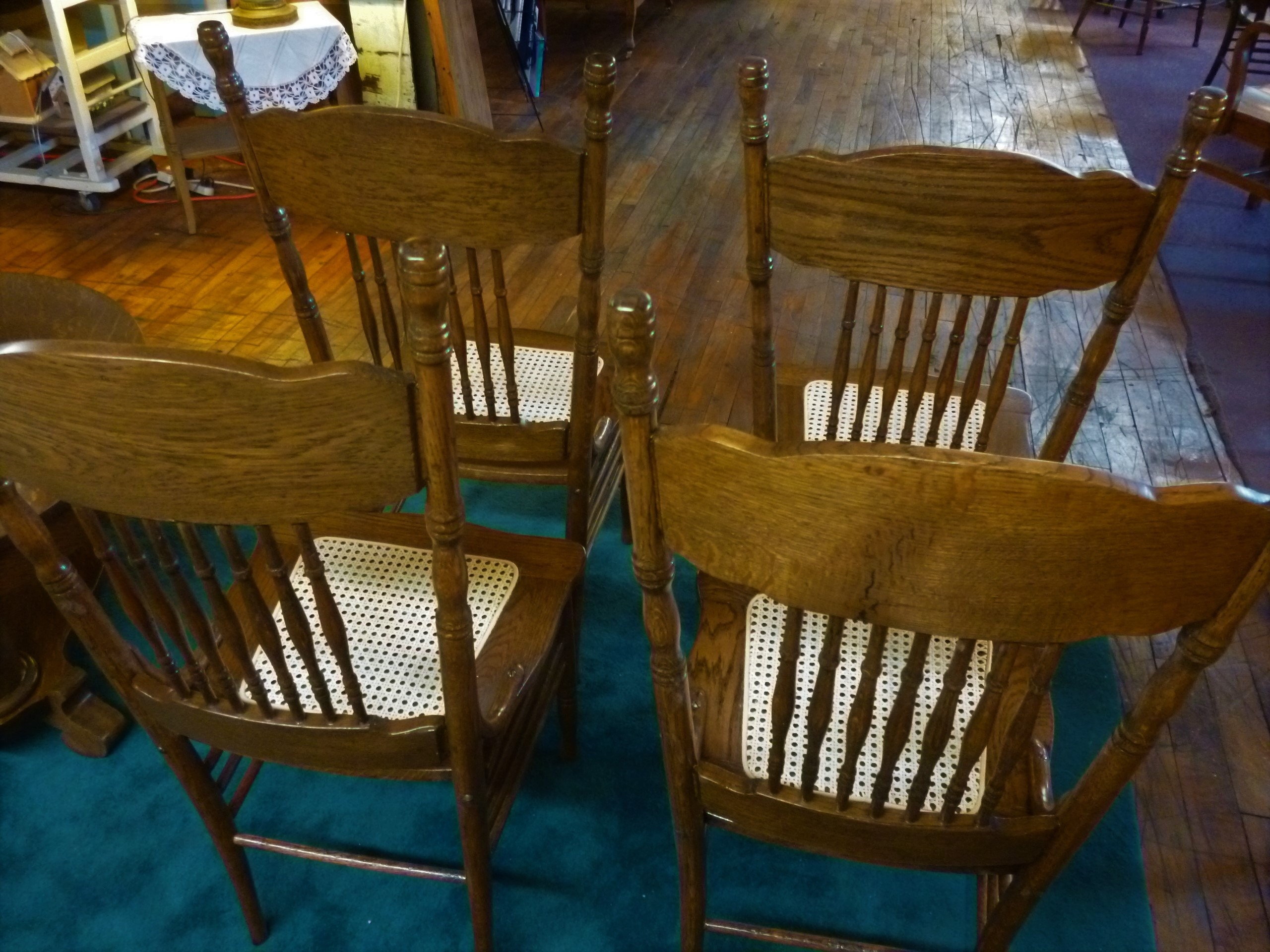 Antique Oak Larkin Chairs 1908 Set of 4 Cane Seats.. Restored - Etsy