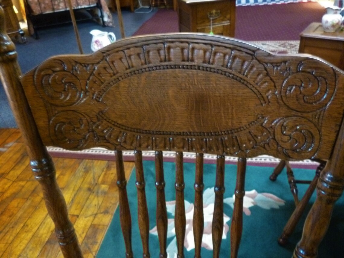 Antique Oak Larkin Chairs 1908 Set of 4 Cane Seats.. Restored - Etsy