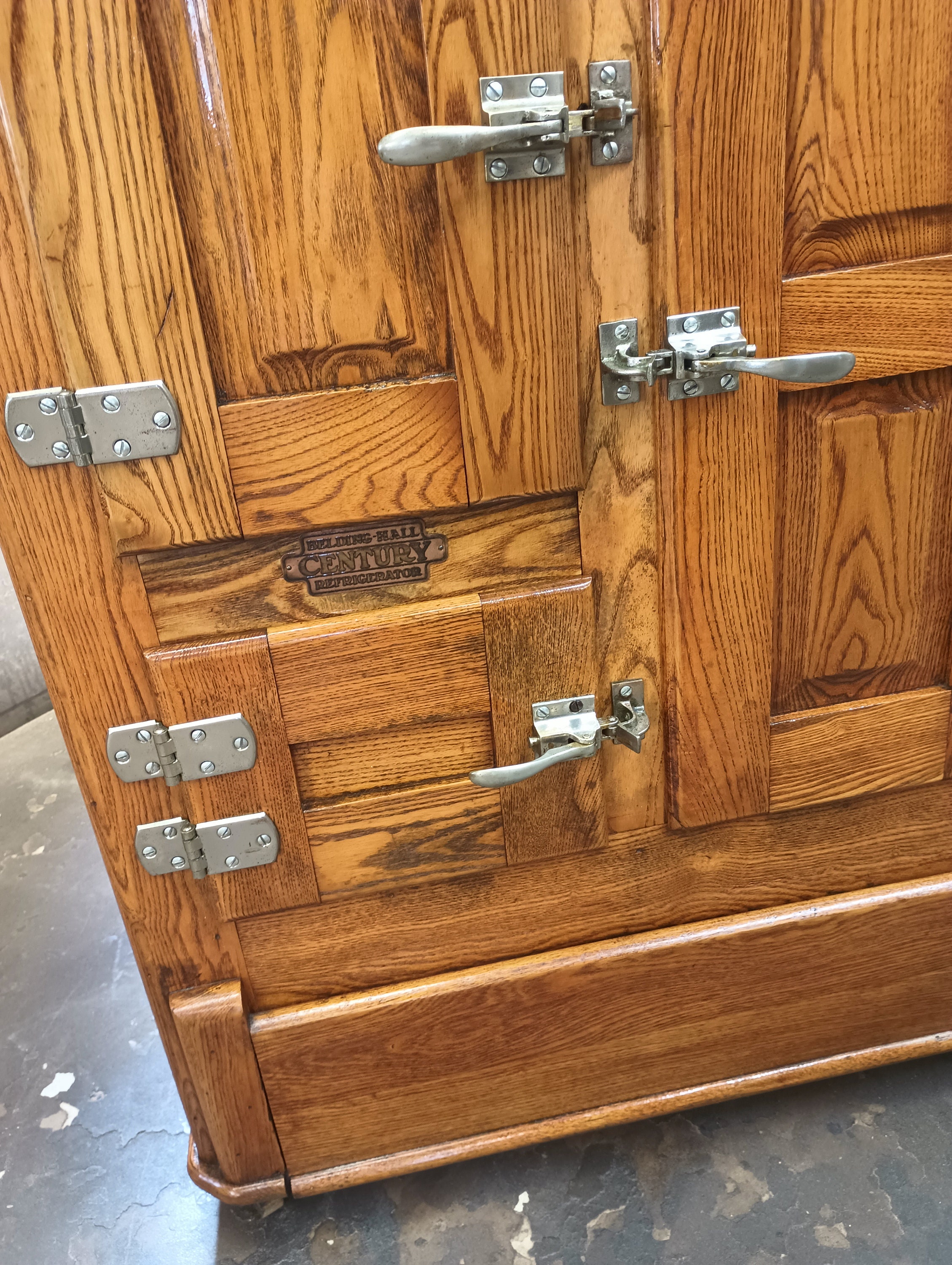 Antique Oak Ice Box Refrigerator 1900's Shipping Calculator Incorrect ...