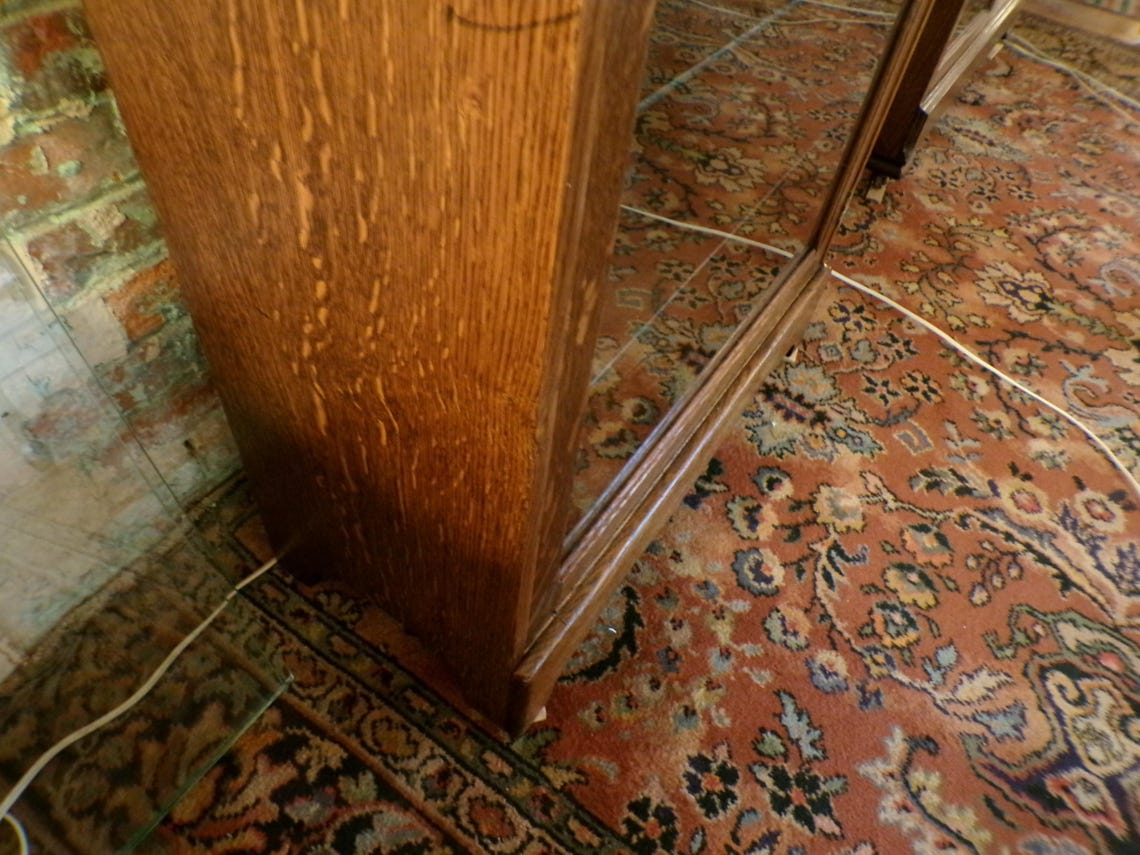 Antique Oak Bookcase Curio Cabinet Shipping Calculator Incorrect Buyer ...