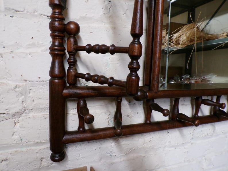 Antique Oak Hat Coat Rack Wall Hanging Shipping Calculator Incorrect ...