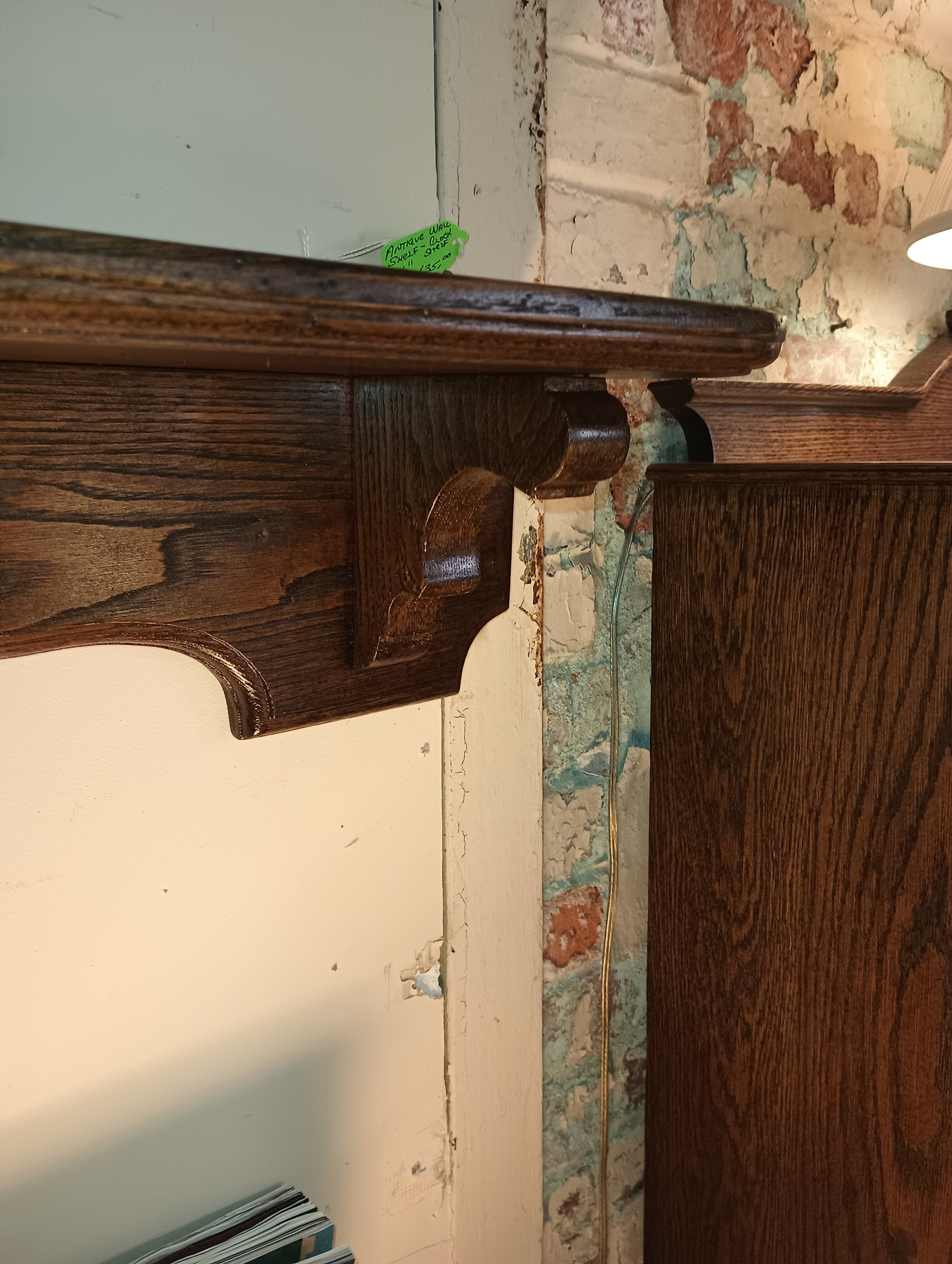 Antique Wall Shelf Clock Shelf Chestnut 1900's Refinished - Etsy