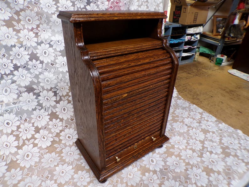Antique Oak Desk Top Cabinet Postmaster, Humidor, Salesmans Sample ...
