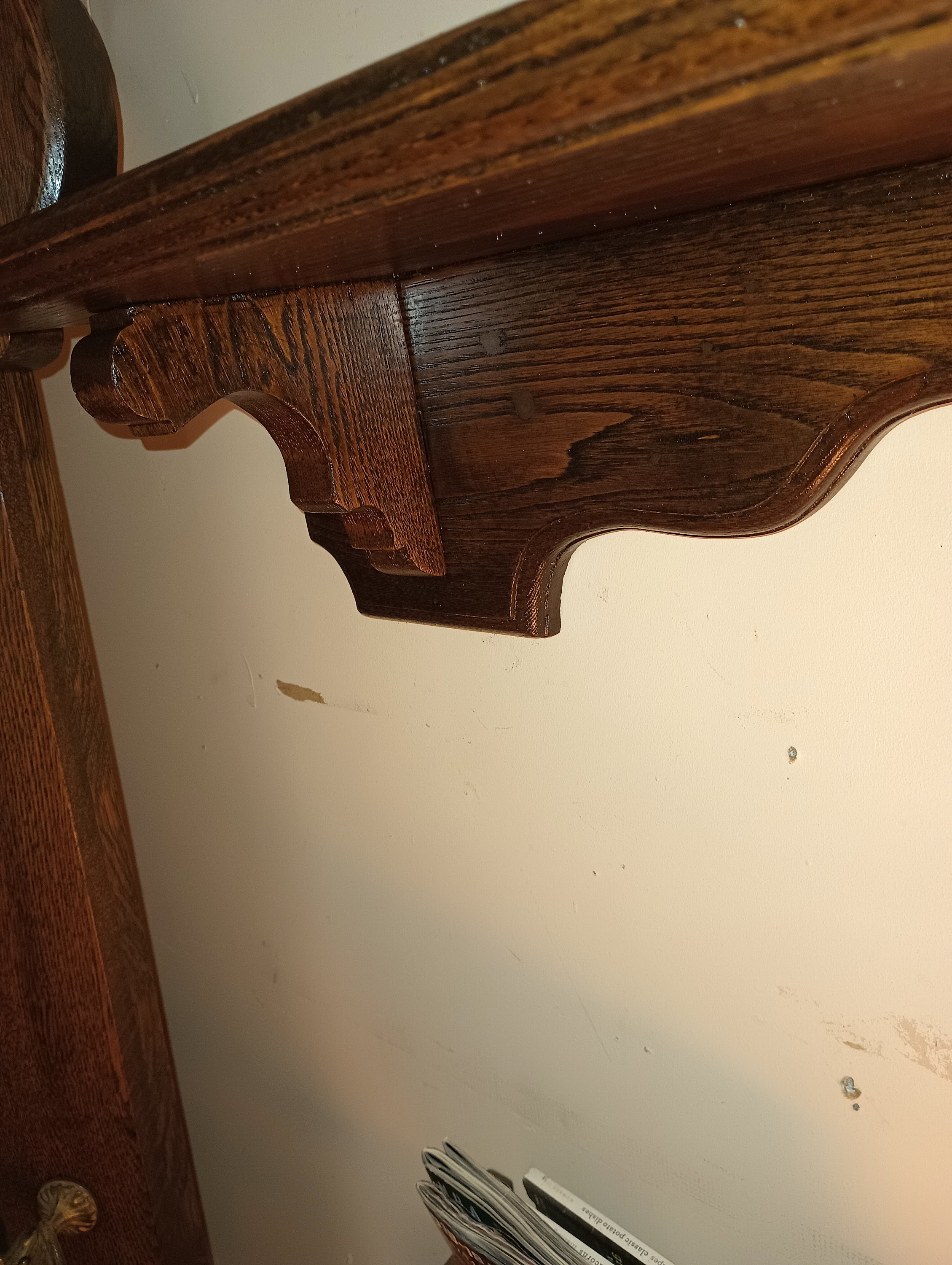Antique Wall Shelf Clock Shelf Chestnut 1900's Refinished - Etsy