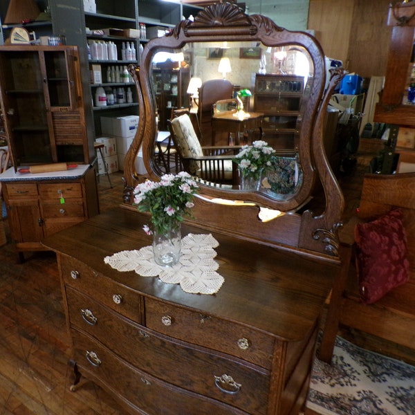 Antique Dresser With Mirror - Etsy