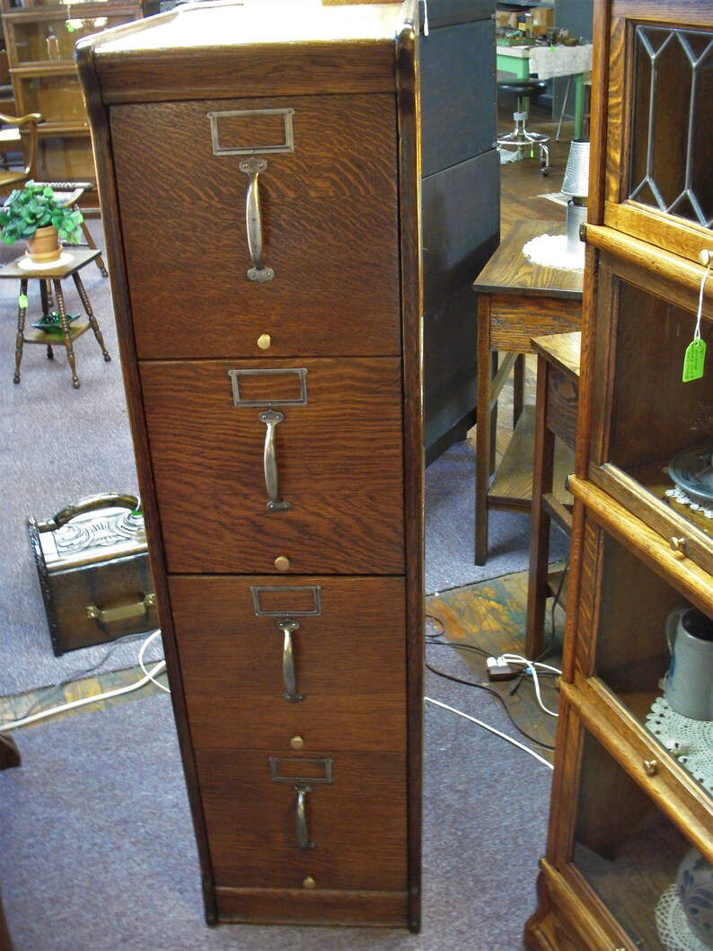 Antique Oak File Cabinet Globe 1900's Buyer to Contract and Pay Freight ...