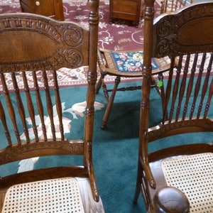 Antique Oak Larkin Chairs 1908 Set of 4 Cane Seats.. Restored ...