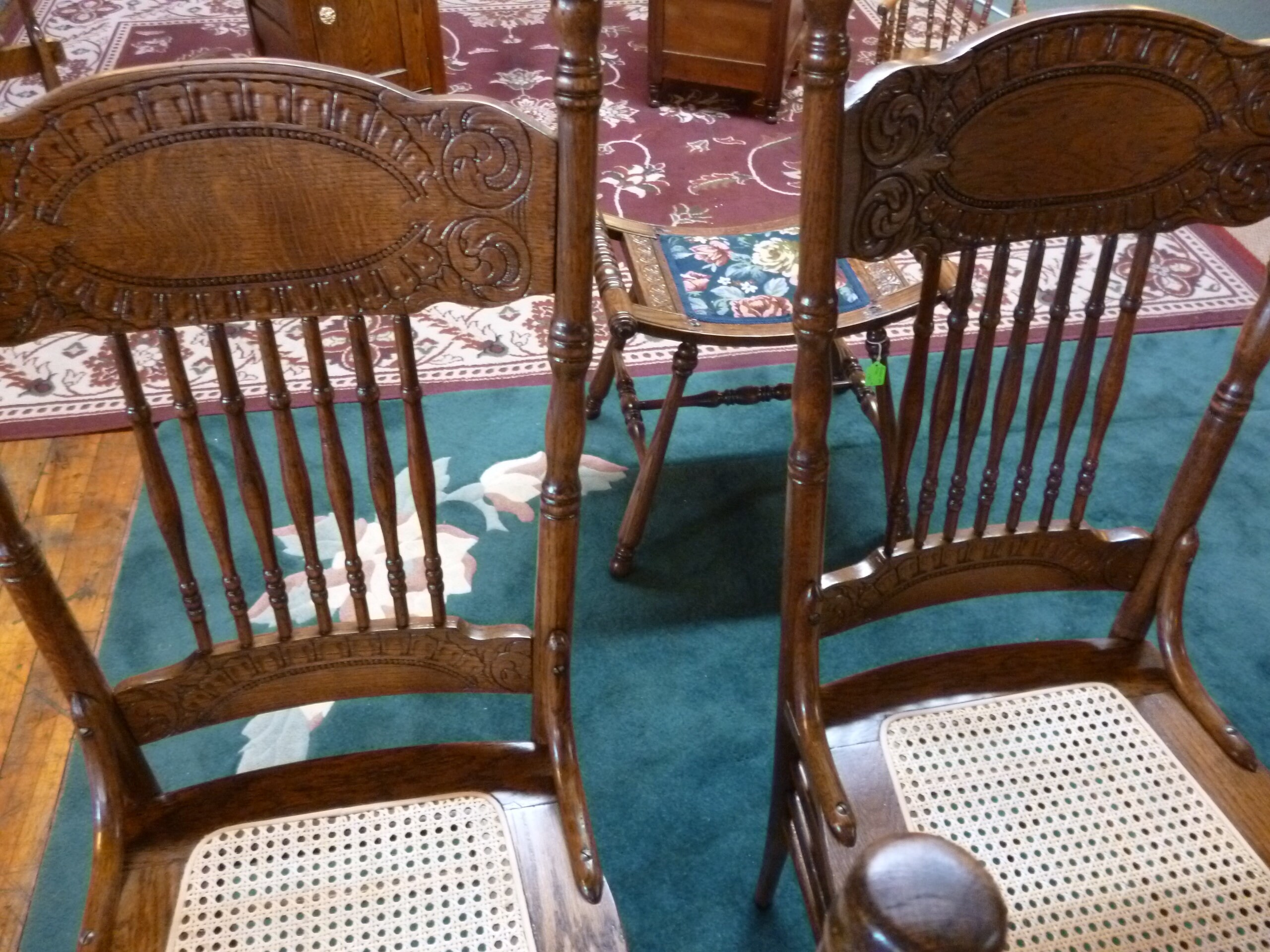 Antique Oak Larkin Chairs 1908 Set of 4 Cane Seats.. Restored - Etsy