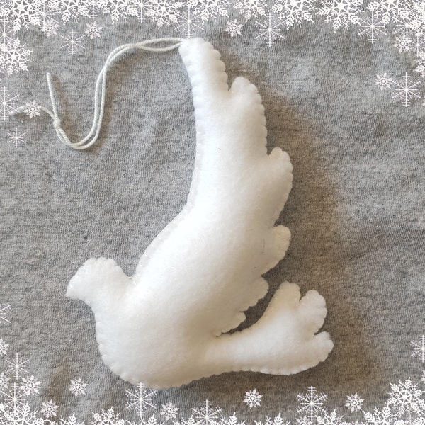 Christmas Felt Dove Ornament - Etsy