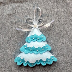 Christmas Tree Ornament, Felt Decor, Christmas Gift Idea, Hanging ...