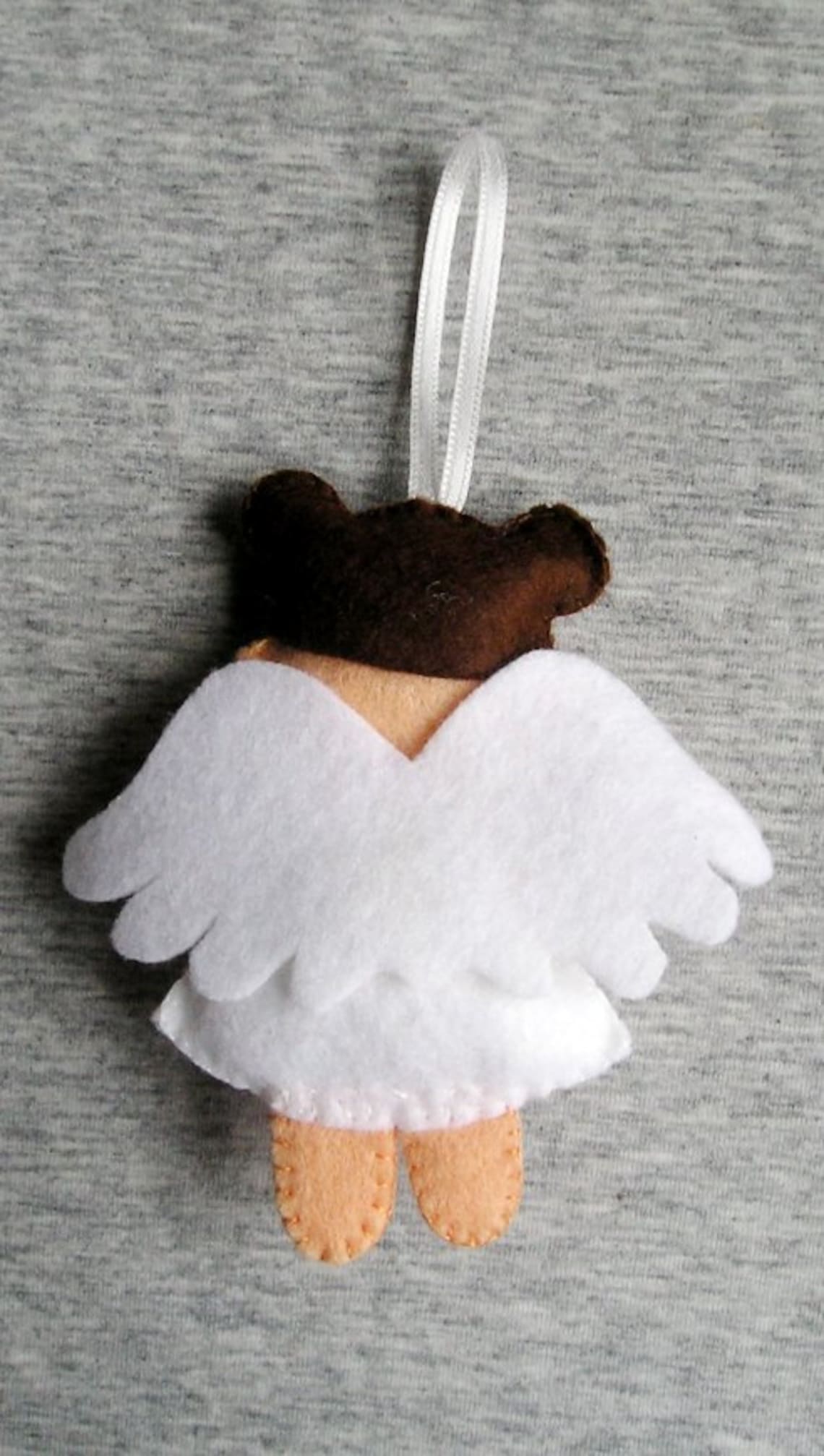 White Angel With Heart Christmas Angel Figurine Cute Angel - Etsy