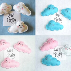 Felt Clouds Fridge Magnets - Cute Magnets - Kitchen Decor ...