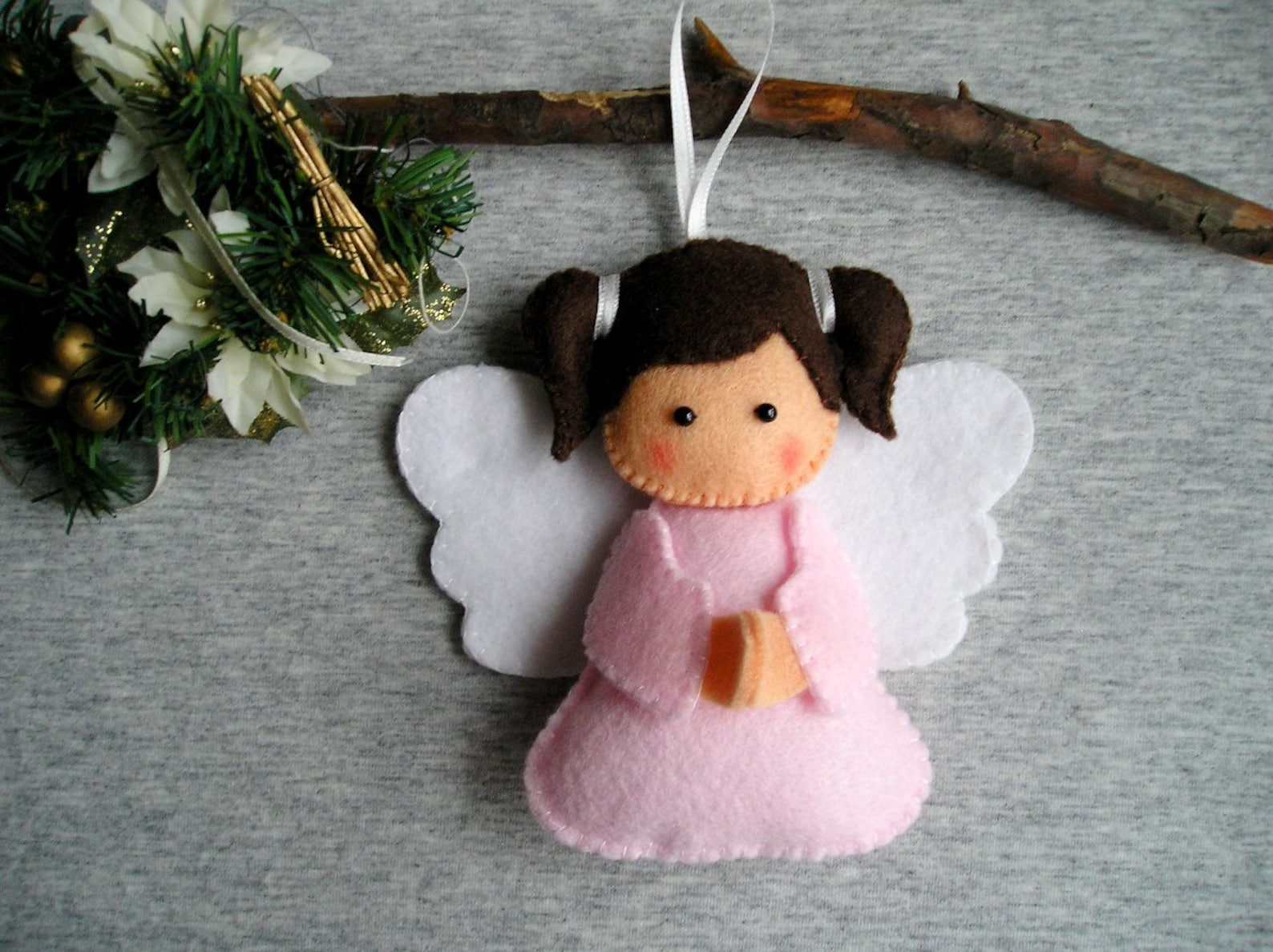 Felt Ornament Christmas Angel Home Decor Felt Christmas - Etsy