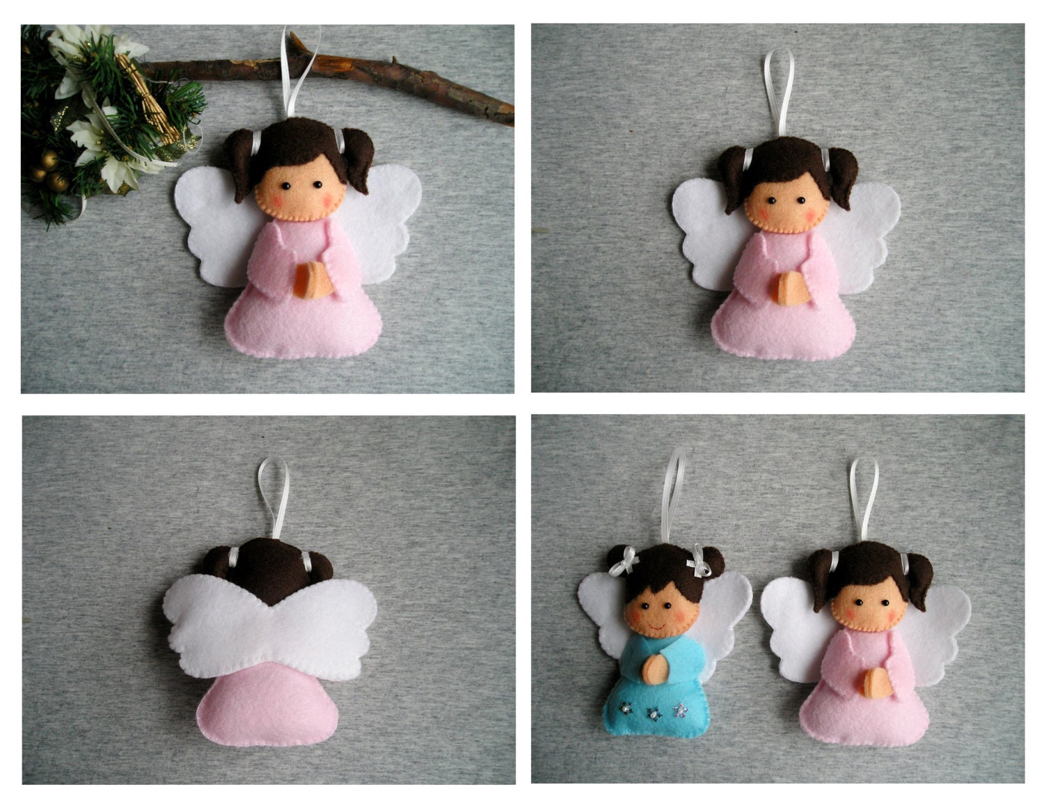 Felt ornament Christmas Angel home decor felt christmas | Etsy