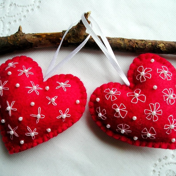 Felt Heart Ornament - Etsy
